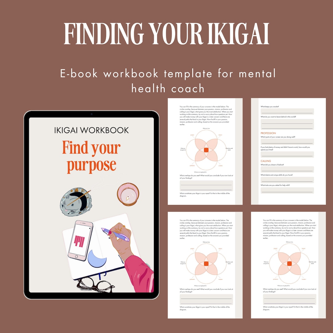 Find Your Ikigai Worksheet | Ikigai Template | Coaching Template ...