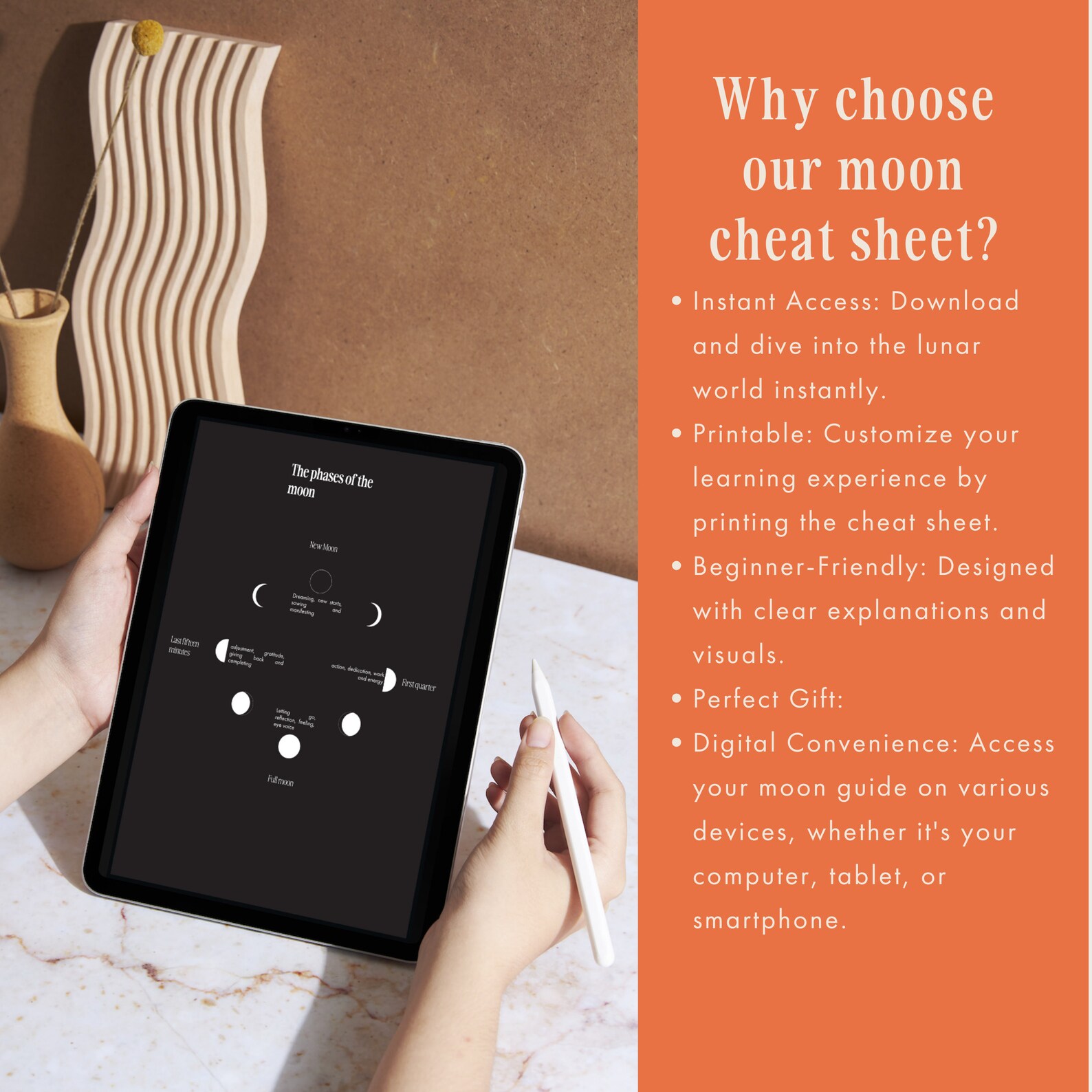 The Moon Phases Cheat Sheet | Digital PDF | Lunar Chart | Printable ...