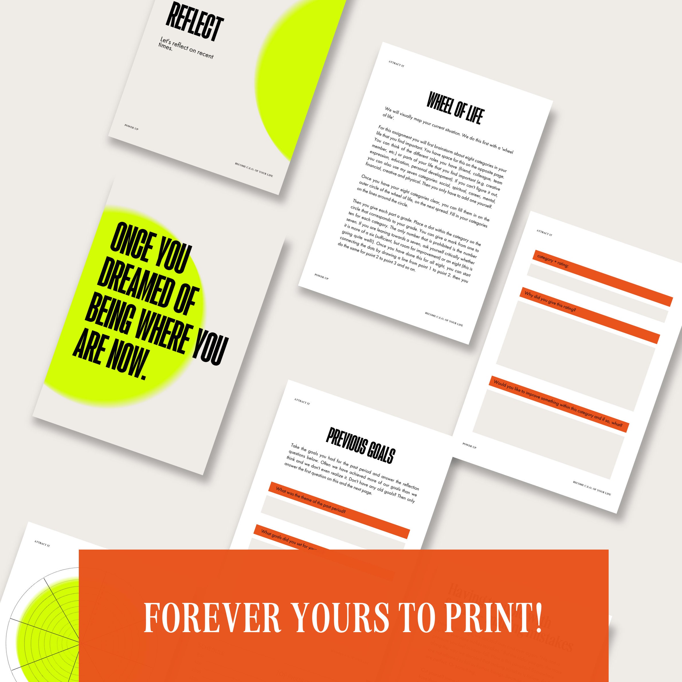 Goal Reflection Workbook | Goal Setting Journal | Editable Canva ...