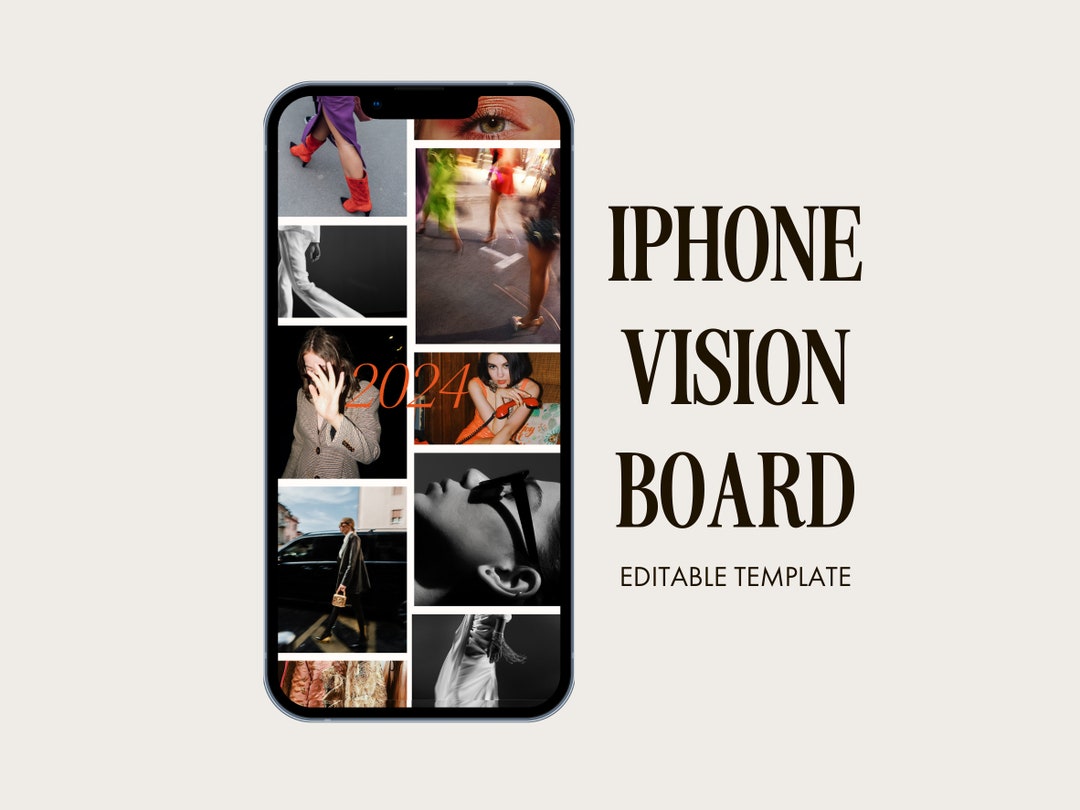 Phone Wallpaper Lockscreen | Goals Board | Vision Board Canva Template ...