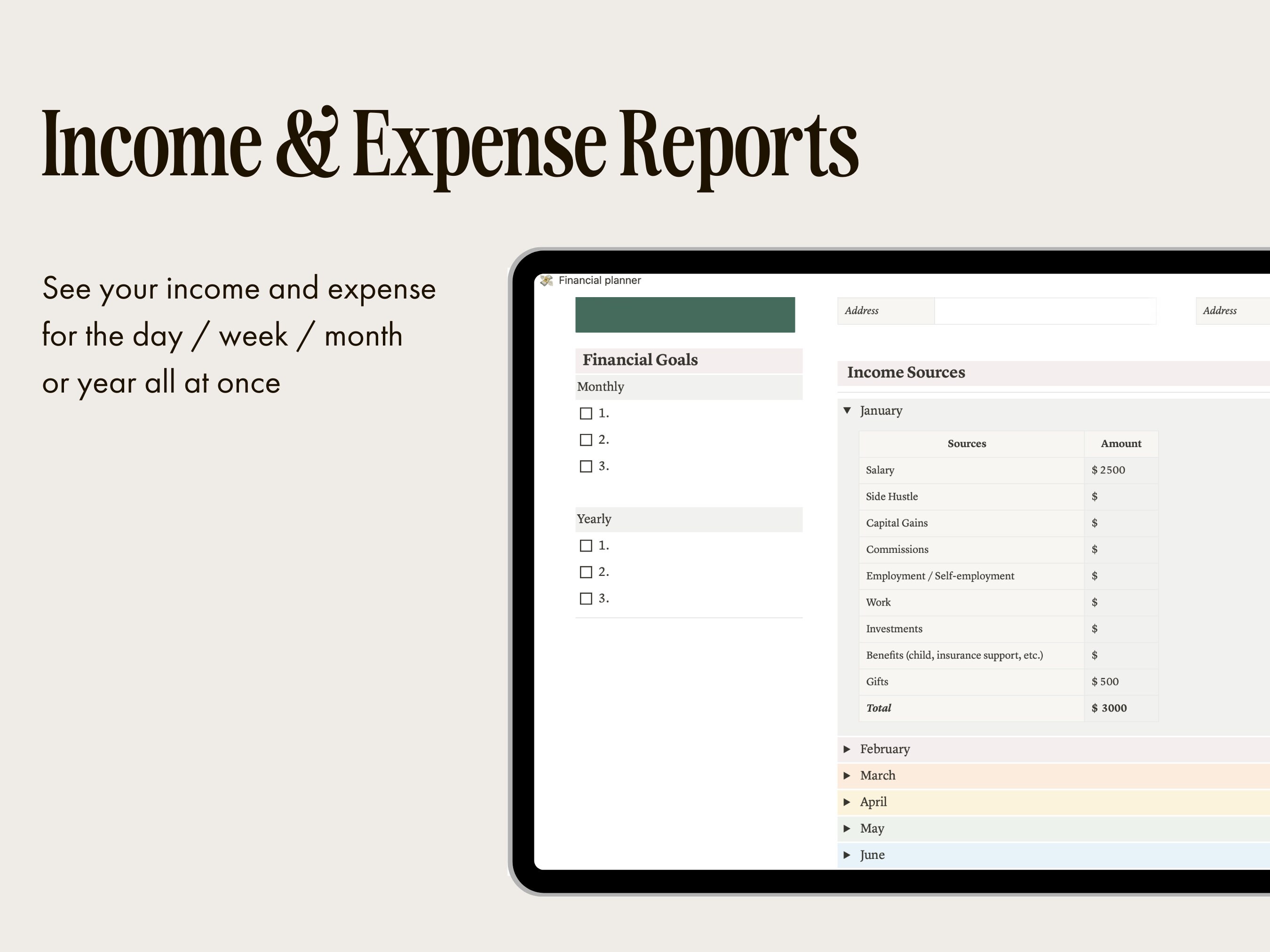 Notion Finance Tracker | Notion Budget Planner | Income Expense Tracker ...