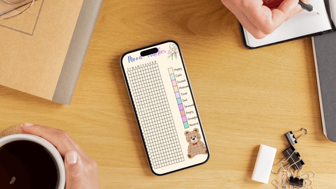Pastel Mood Tracker PDF | 6-page Yearly Printable Tracker - Etsy