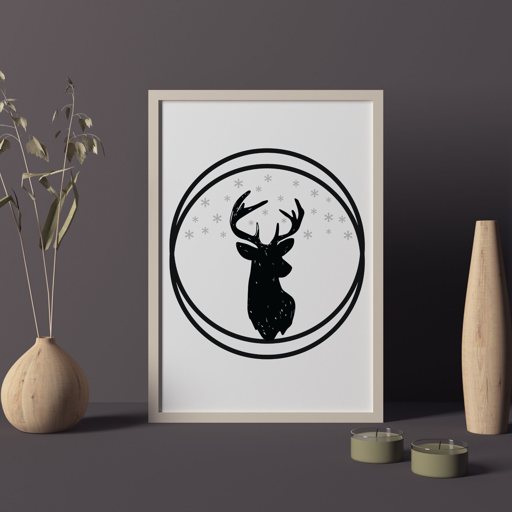 Deer Wall Art, Modern Living Room,beautiful Design, Trendy Decor, Retro ...