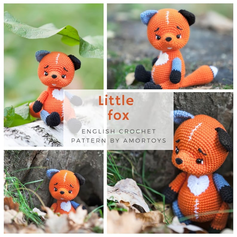 Crochet Fox Pattern, Amigurumi Pattern, Crochet Fox, Crochet Toy ...