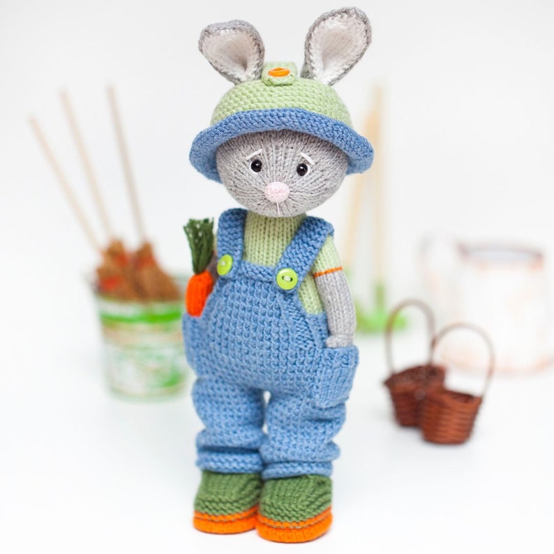 Knitted Rabbit Pattern, Amigurumi Pattern, Knitted Bunny, Knitted Toy ...