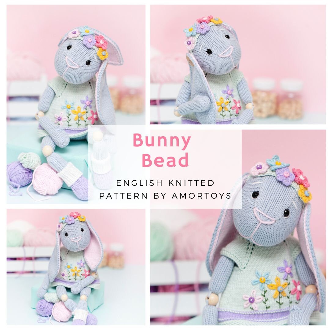 Knitted Bunny Pattern, Knitting Toy Pattern, Knitted Toys, Amigurumi ...