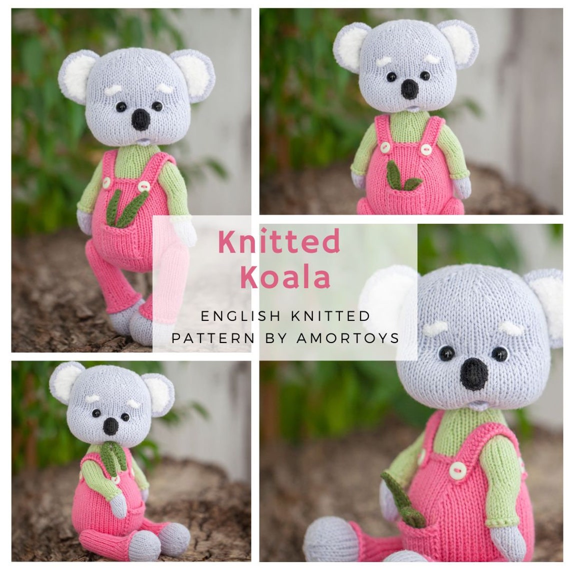 Knitted Koala Pattern, Amigurumi Pattern, Knitted Toys, Knitted Toy ...