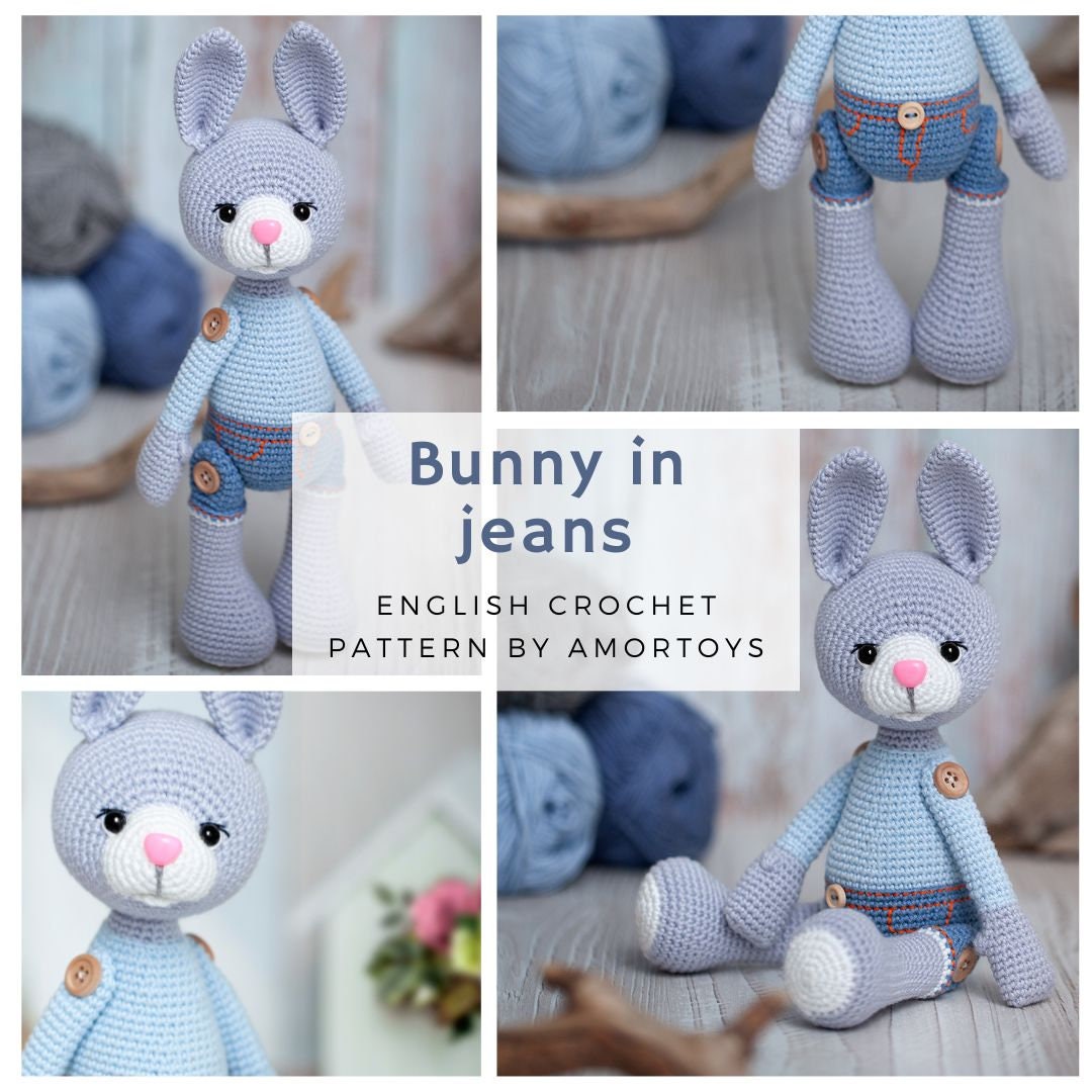 Rabbit Crochet Pattern, Amigurumi Pattern, Amigurumi Bunny - Etsy