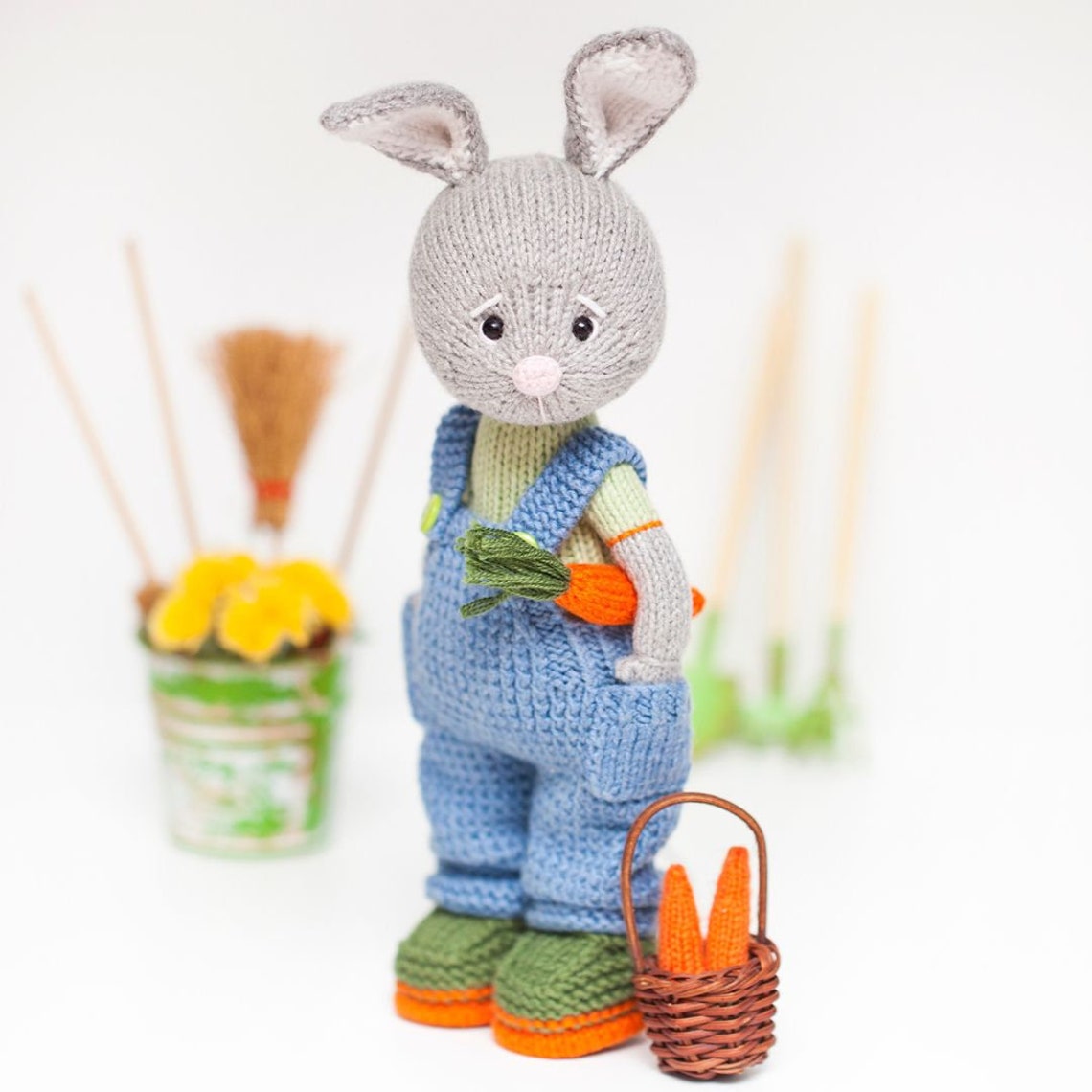 Knitted Rabbit Pattern, Amigurumi Pattern, Knitted Bunny, Knitted Toy ...