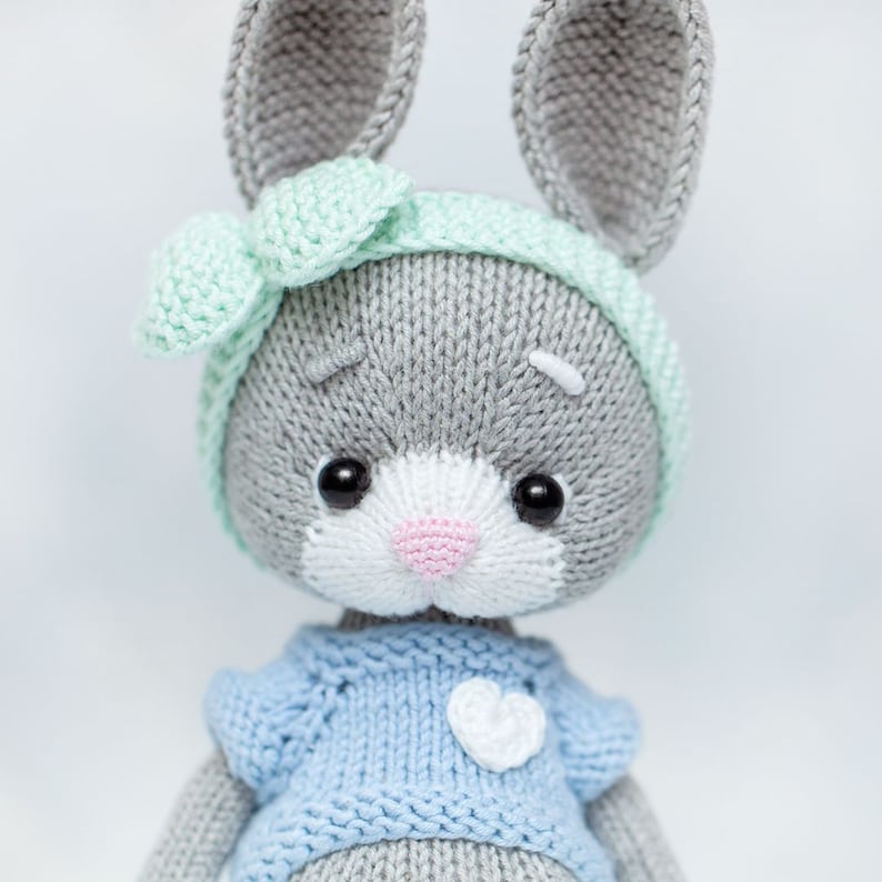 Knitted Bunny Pattern, Amigurumi Pattern, Knitted Rabbit, Knitted Toy ...