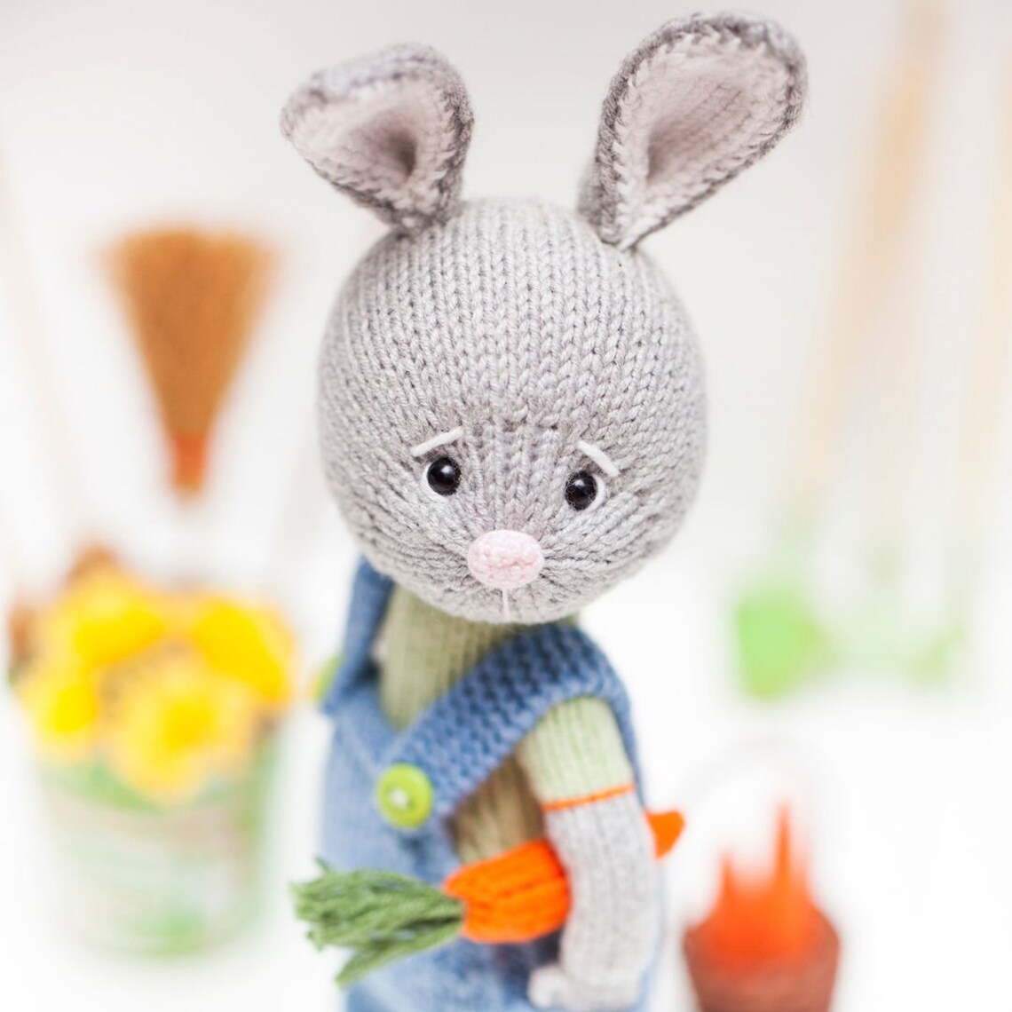 Knitted Rabbit Pattern, Amigurumi Pattern, Knitted Bunny, Knitted Toy ...
