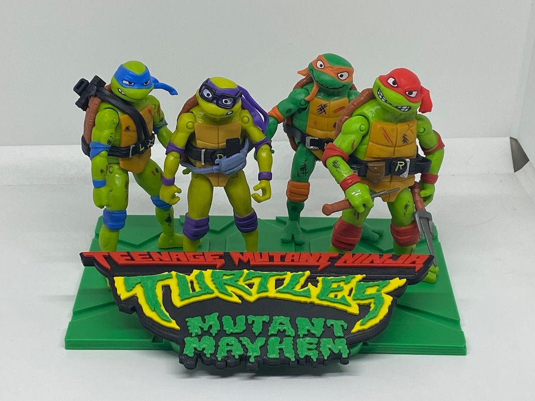 TMNT Mutant Mayhem Custom 4 Figure Stand Figures Not Included - Etsy