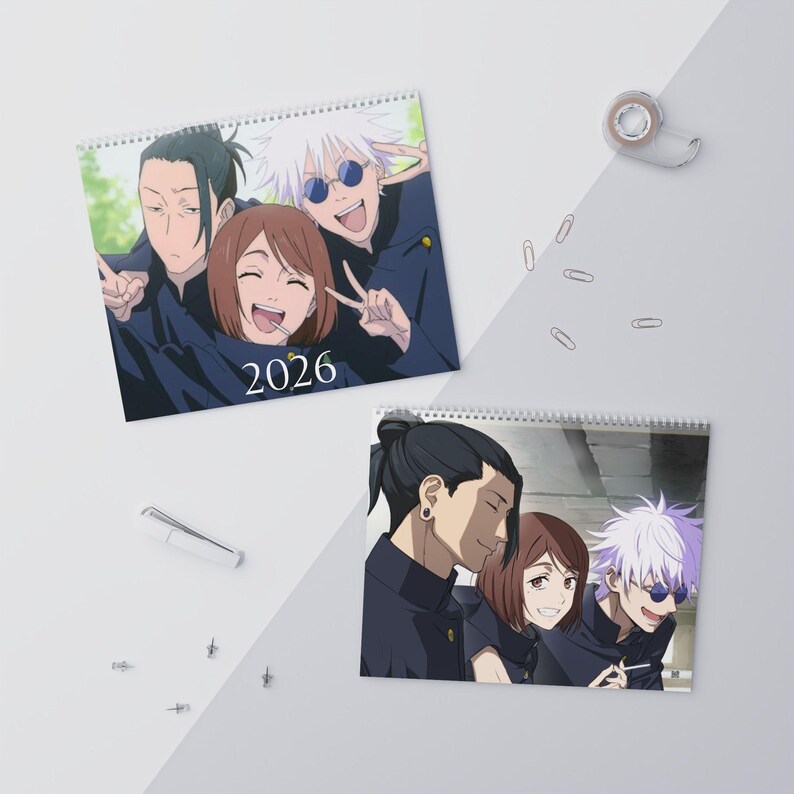 Anime Jujutsu Kaisen (2026) Wall Calendar Gojo Geto Shoko Megumi ...