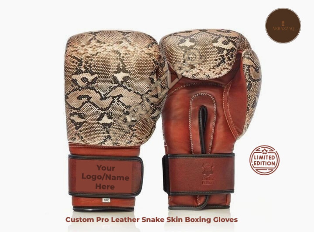 Custom Pro Leather Snake-skin Boxing Gloves limited Edition - Etsy