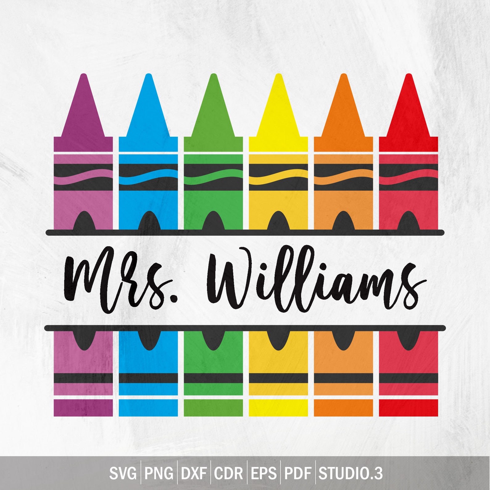 Crayon Monogram Svg, Crayon Split Monogram Svg, Teacher Monogram Svg ...