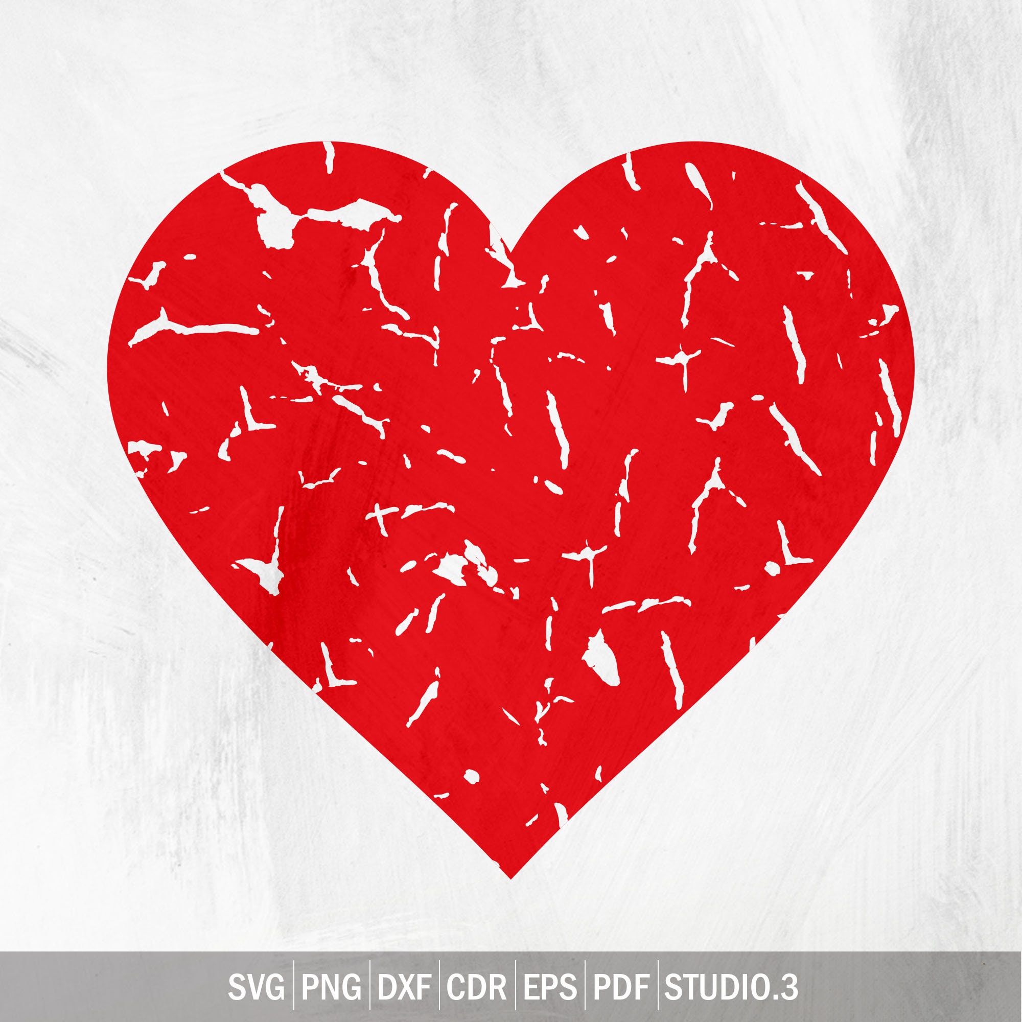 Heart Distressed Svg, Love Svg, Valentine Svg, Grunge Heart Svg ...