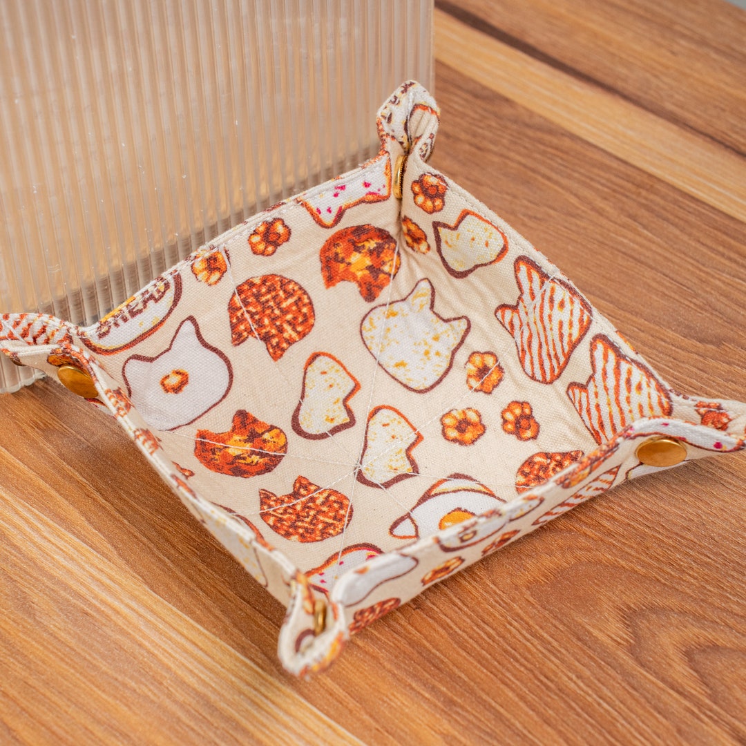 Whimsical Kitty Catchall Tray Handmade Cat&bread Valet Tray Candy ...