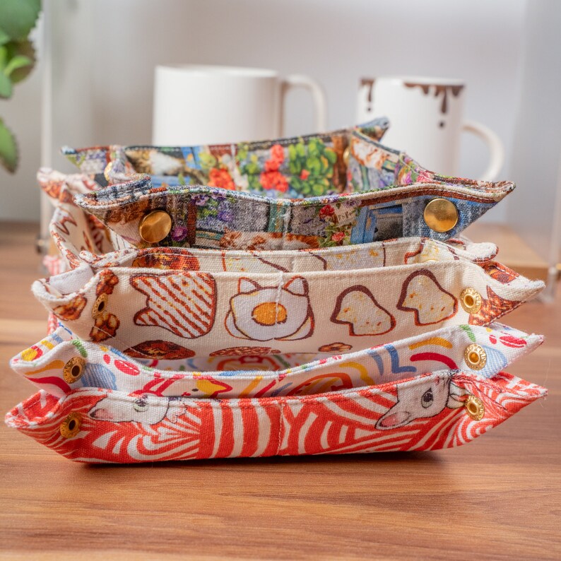 Cute Valet Tray Gift Coquette Bowl Cozies Microwavable Fabric Tray ...