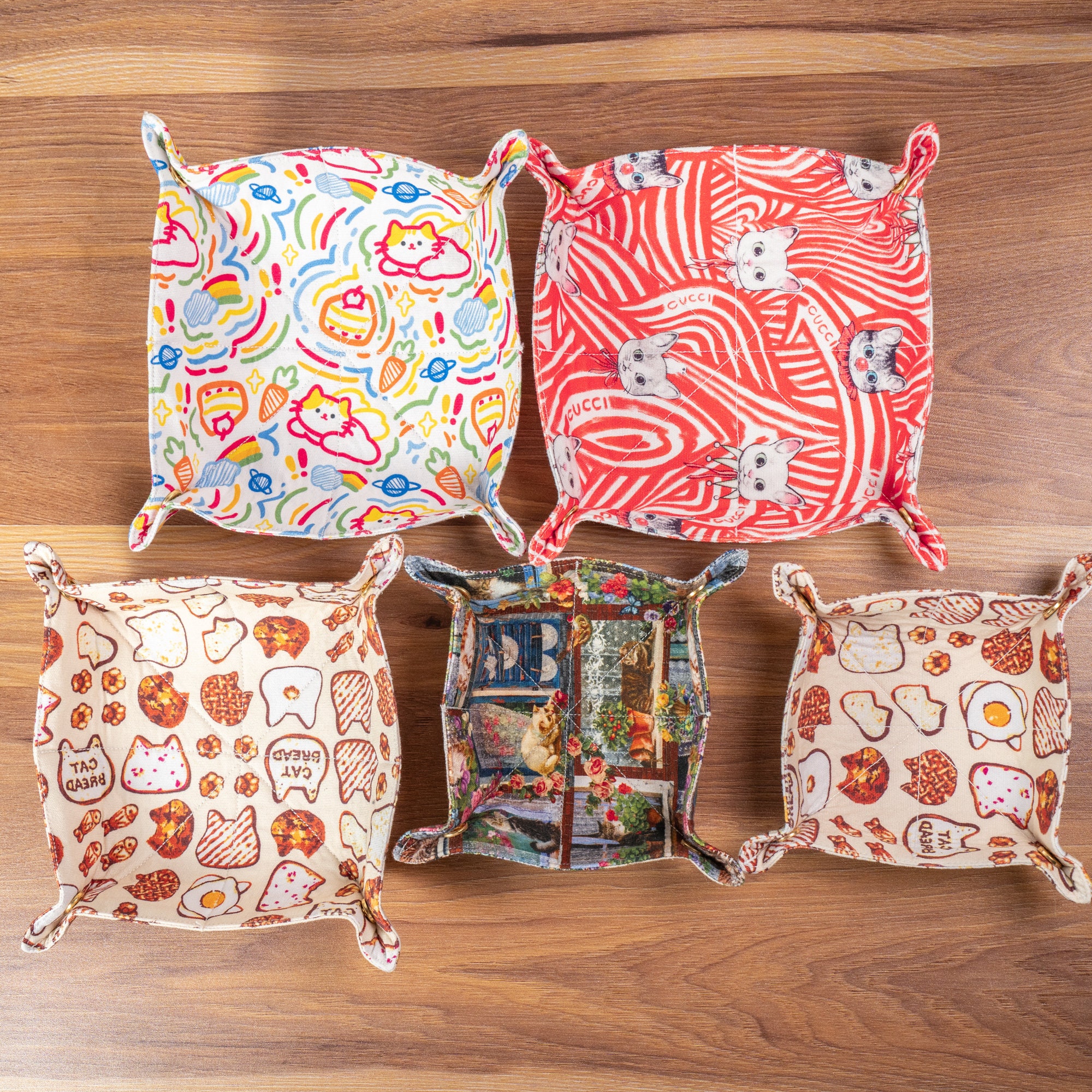 Cute Valet Tray Gift Coquette Bowl Cozies Microwavable Fabric Tray ...