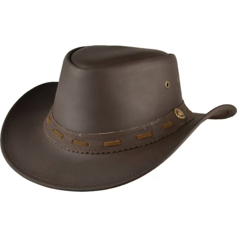 Genuine Leather Cow Boy Hat - Classic Western Design | Leather Cowboy ...