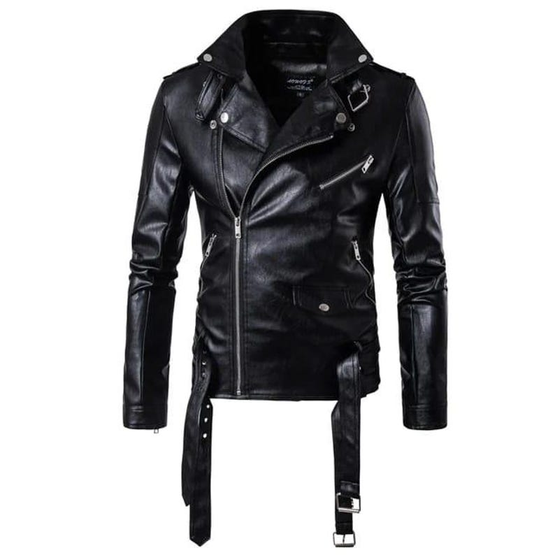 Men's Multi Zipper Biker Gunuine Style Leather Jacket - Etsy