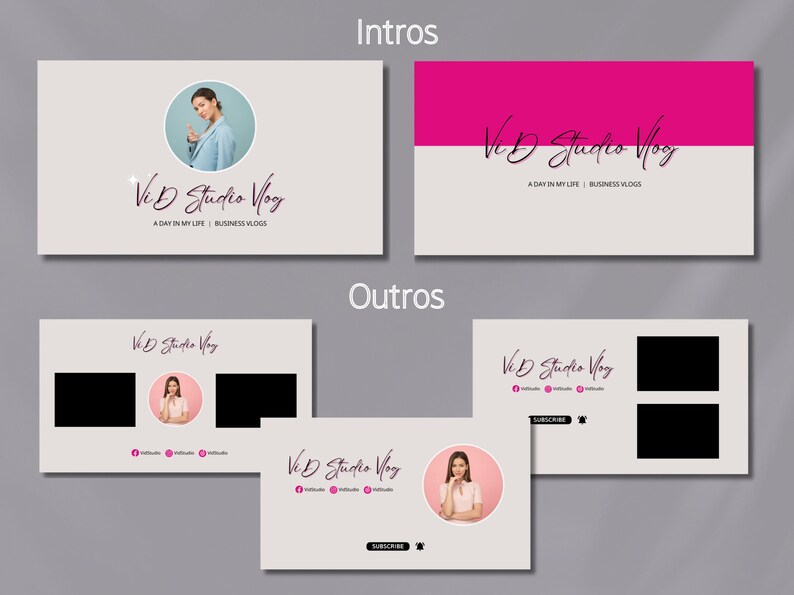 Youtube Branding Kit | Refined Youtube Banner, Intro and Outro Designs ...