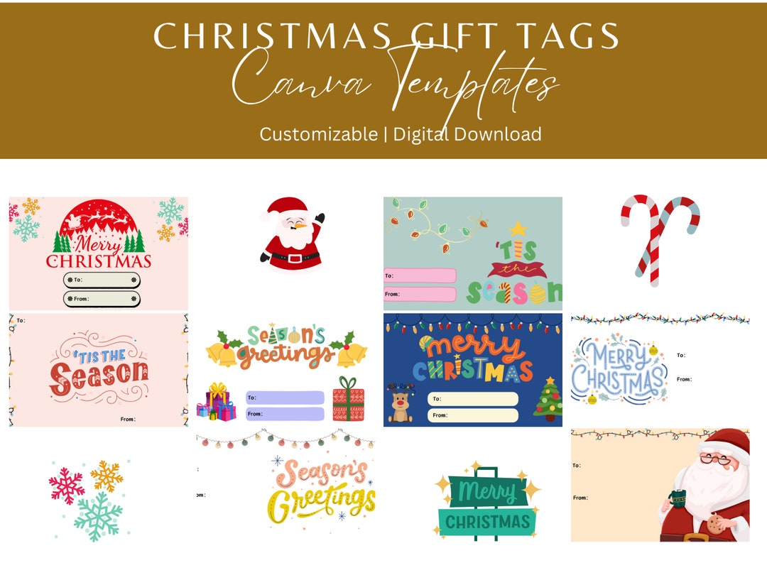 Merry Christmas Gift Tag Printable, Printable Christmas Gift Tag ...