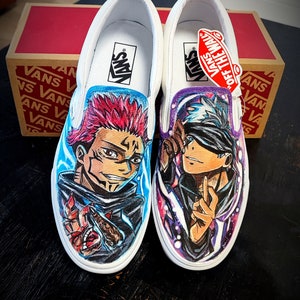 Vans Anime Shoes Custom Handmade Jujutsu Kaisen Gojo/sukuna - Etsy