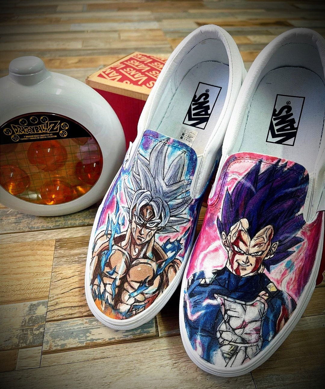 Dragonball DBZ Vegeta Son Goku Anime Manga Vans Custom Handmade - Etsy
