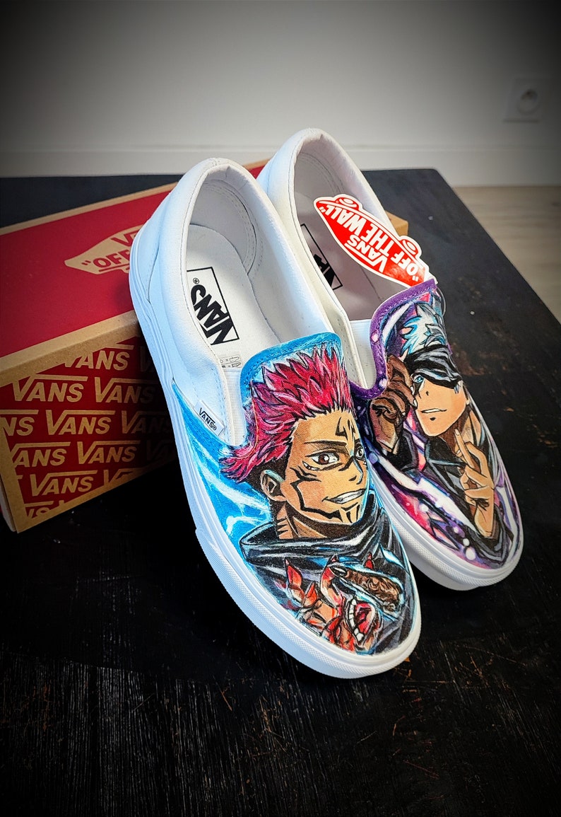 Vans Anime Shoes Custom Handmade Jujutsu Kaisen Gojo/sukuna - Etsy