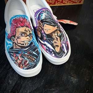 Vans Anime Shoes Custom Handmade Jujutsu Kaisen Gojo/sukuna - Etsy