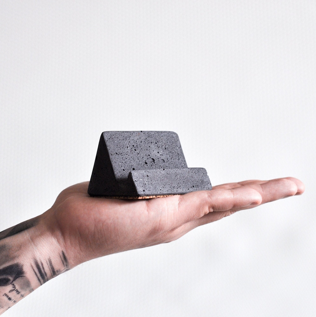 Concrete Phone Holder | Cement Phone Stand | Beton Desk Display ...