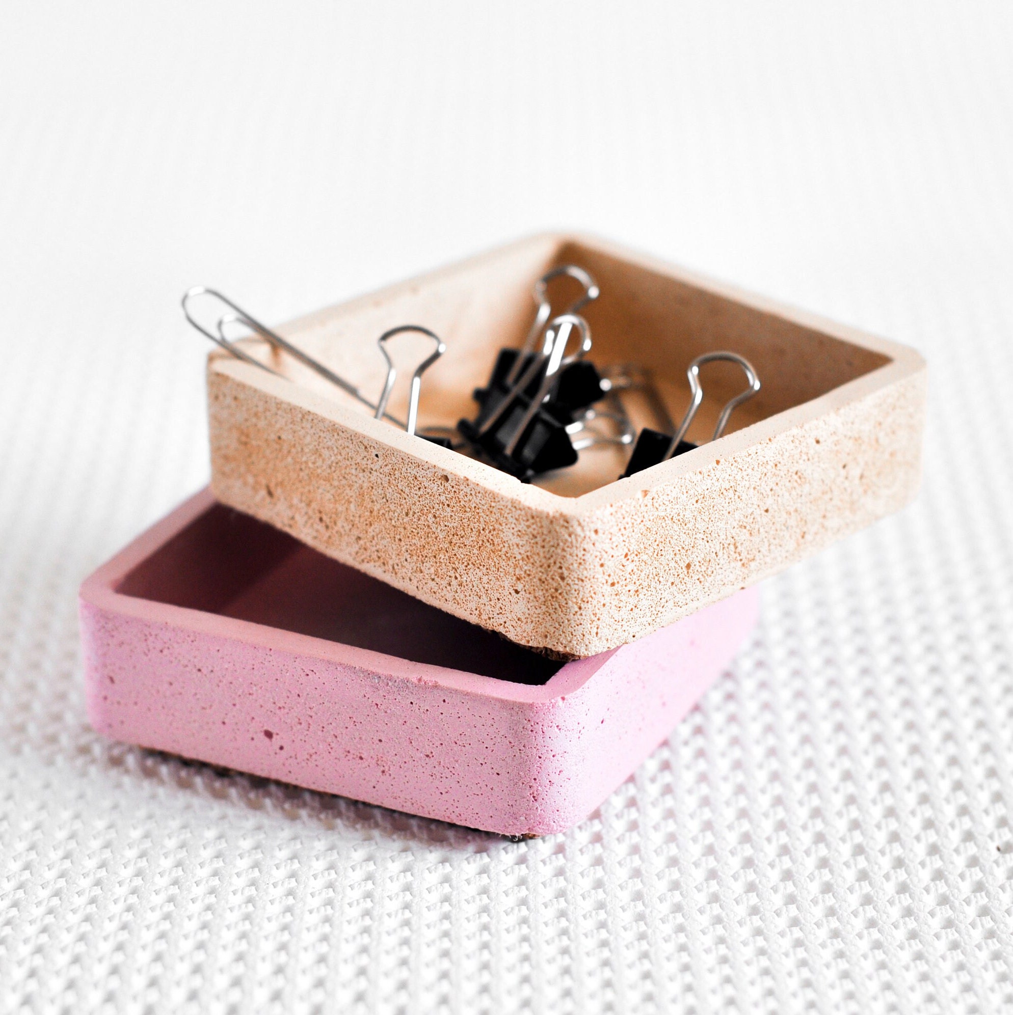 Modern Concrete Tray Cement Trinket Plate Square Beton Organizer ...