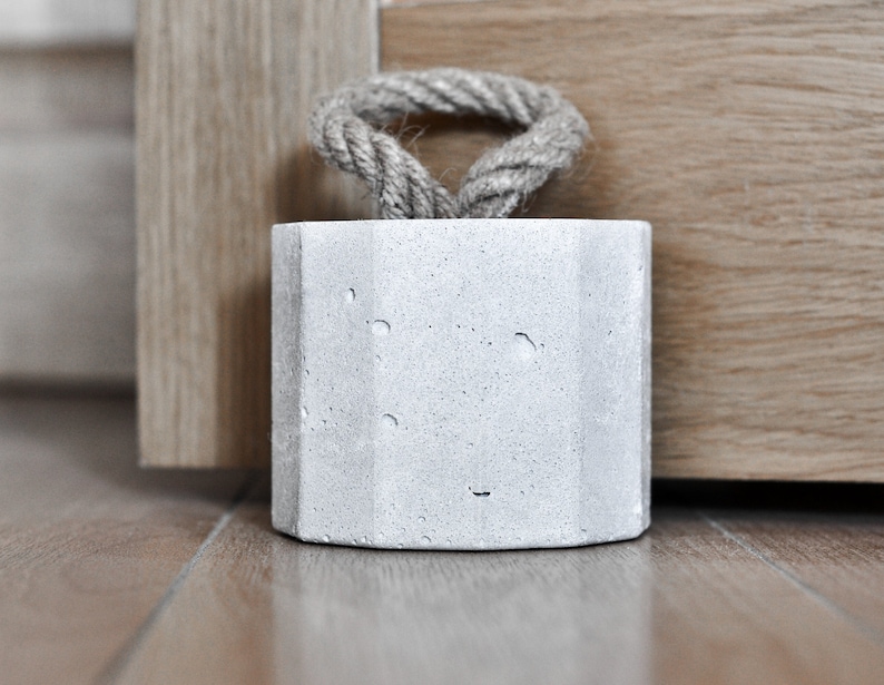 Concrete Doorstopper | Cement Door Stopper Jute Handle | Minimalist ...