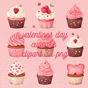 Cupcake Valentines Day Clipart 32 Png,valentines Clipart Bundle ...