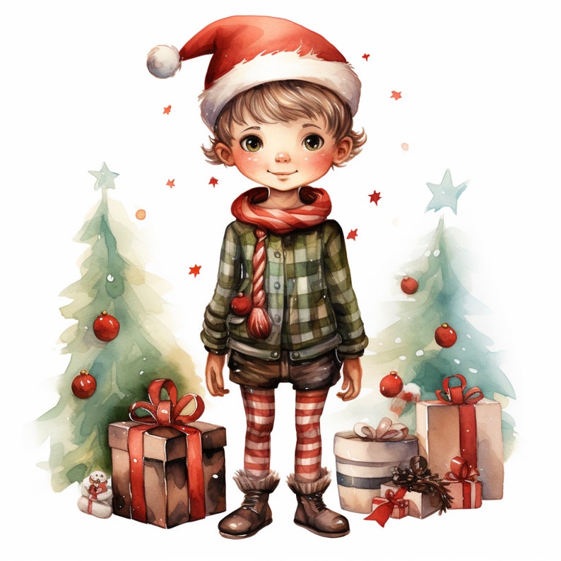 Little Boy Watercolor Clipart Bundle, Cute Boy,transparent PNG, Digital ...