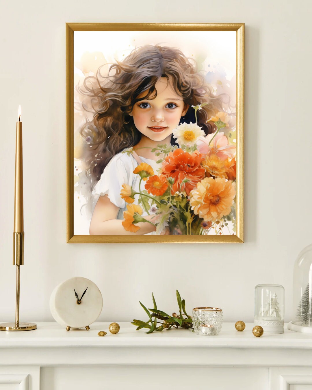 Floral Girls Watercolor Print, Floral Girls Nursery Decor, Girls Room ...