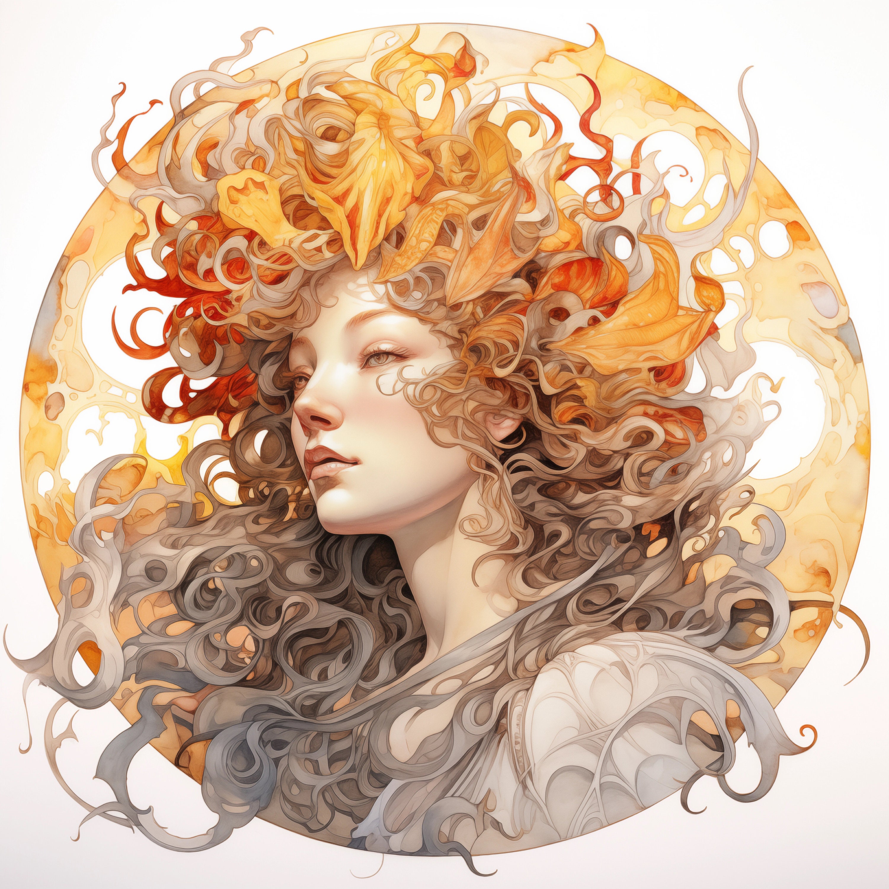 Venus,watercolor Painting of the Goddess Venus ,digital Print Download ...