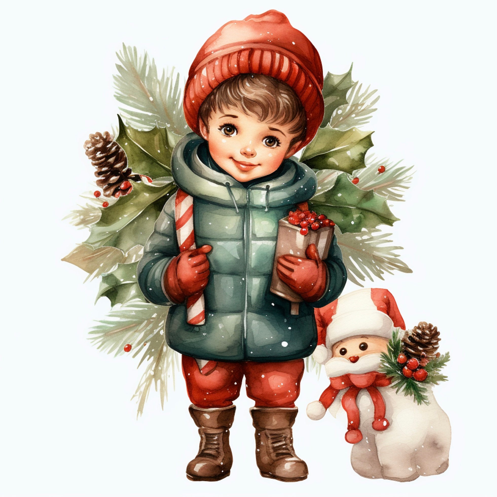 Little Boy Watercolor Clipart Bundle, Cute Boy,transparent PNG, Digital ...