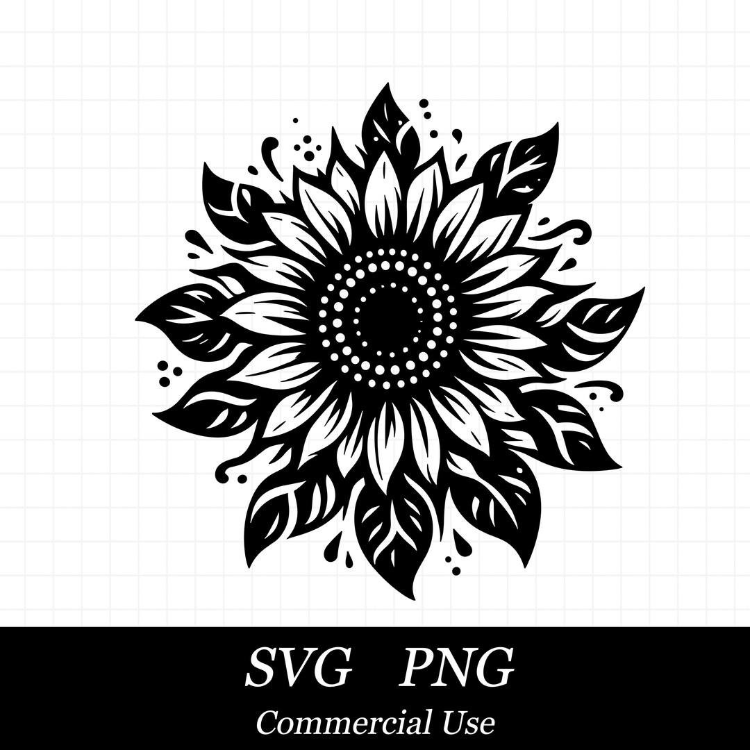 Sunflower SVG PNG, Floral Svg, Flower Svg, Nature Svg, SVG Files for ...
