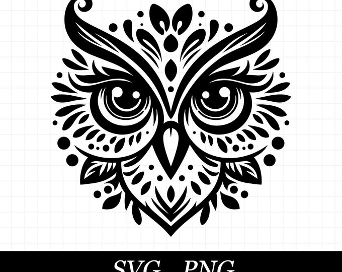 Owl Face SVG PNG, Owl Svg, Bird Svg, SVG Files for Cricut, Commercial ...