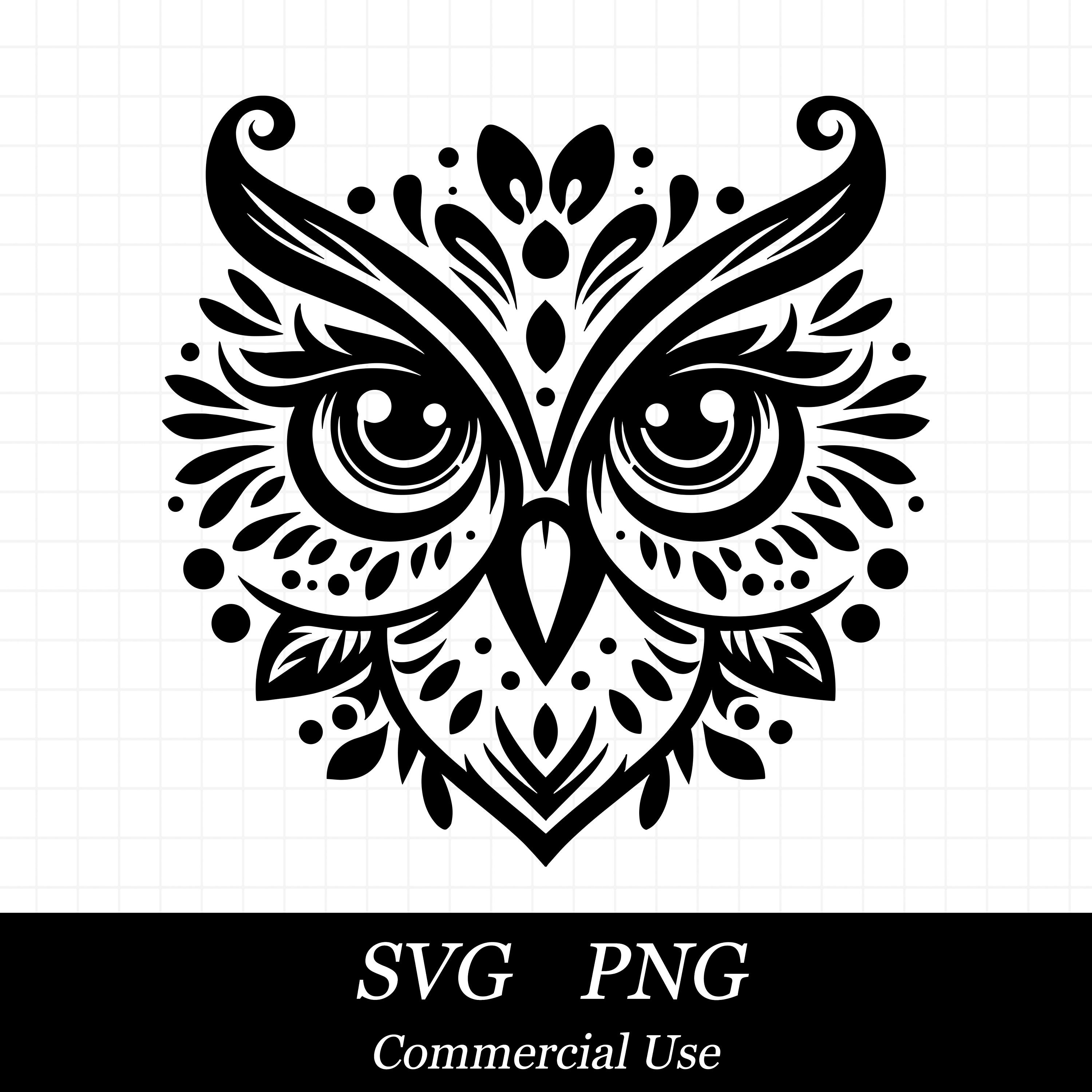 Owl Face SVG PNG, Owl Svg, Bird Svg, SVG Files for Cricut, Commercial ...