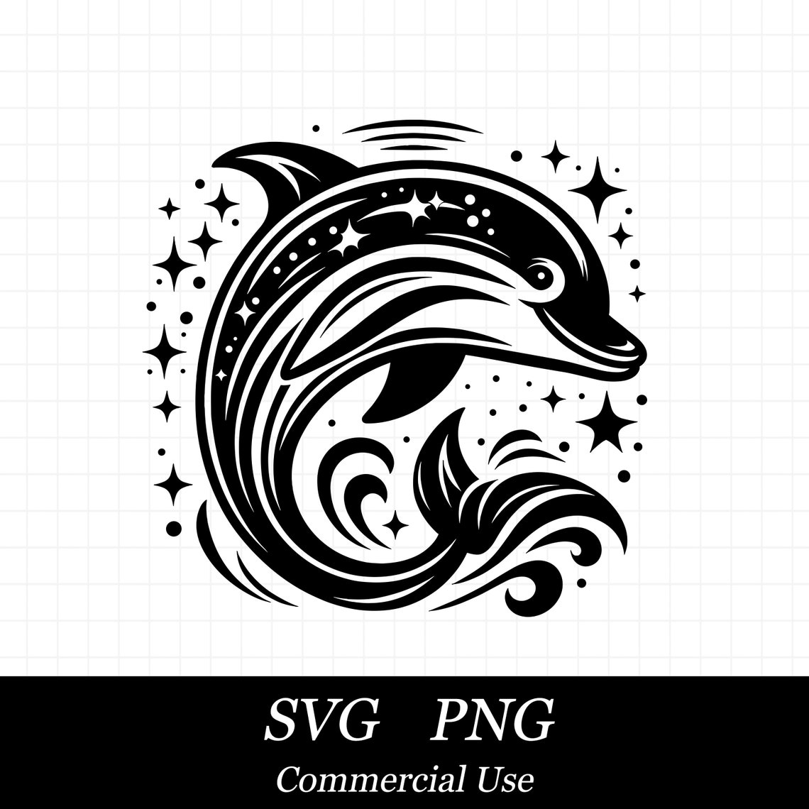 Dolphin SVG Files for Cricut, Beach Svg, Cute Dolphin Png, Commercial ...