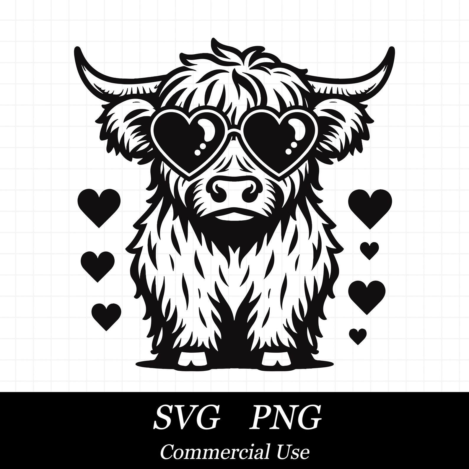 Highland Cow Valentine SVG File for Cricut, Cow SVG, Retro Valentine ...