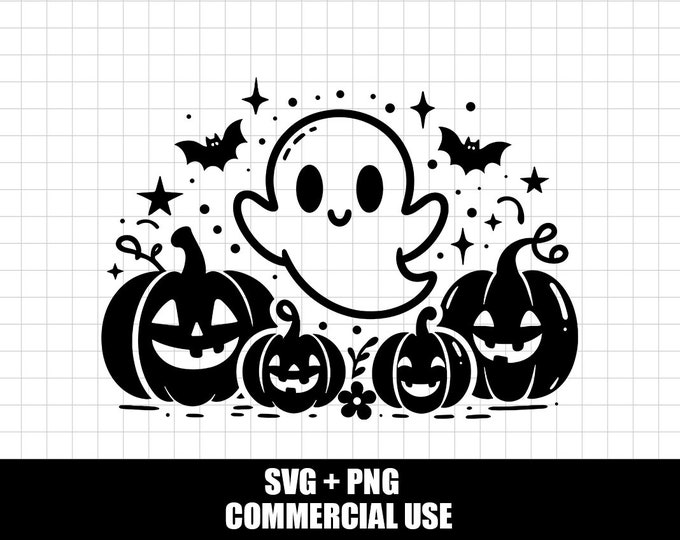Halloween Ghost SVG PNG, Halloween Svg, Spooky Season Svg, Pumpkin Svg ...