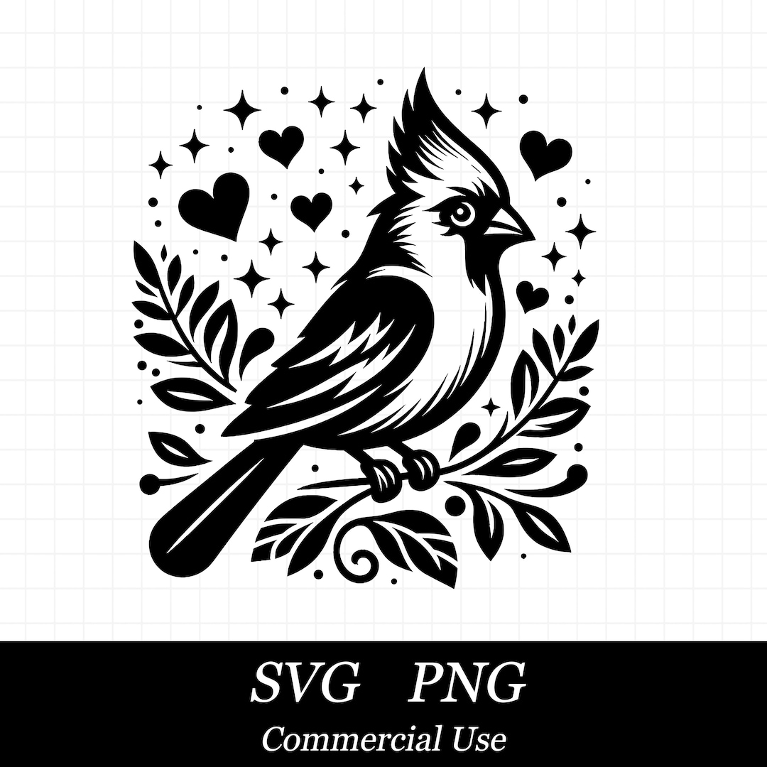 Cardinal SVG, Bird Svg, Red Cardinal Png, SVG Files for Cricut ...