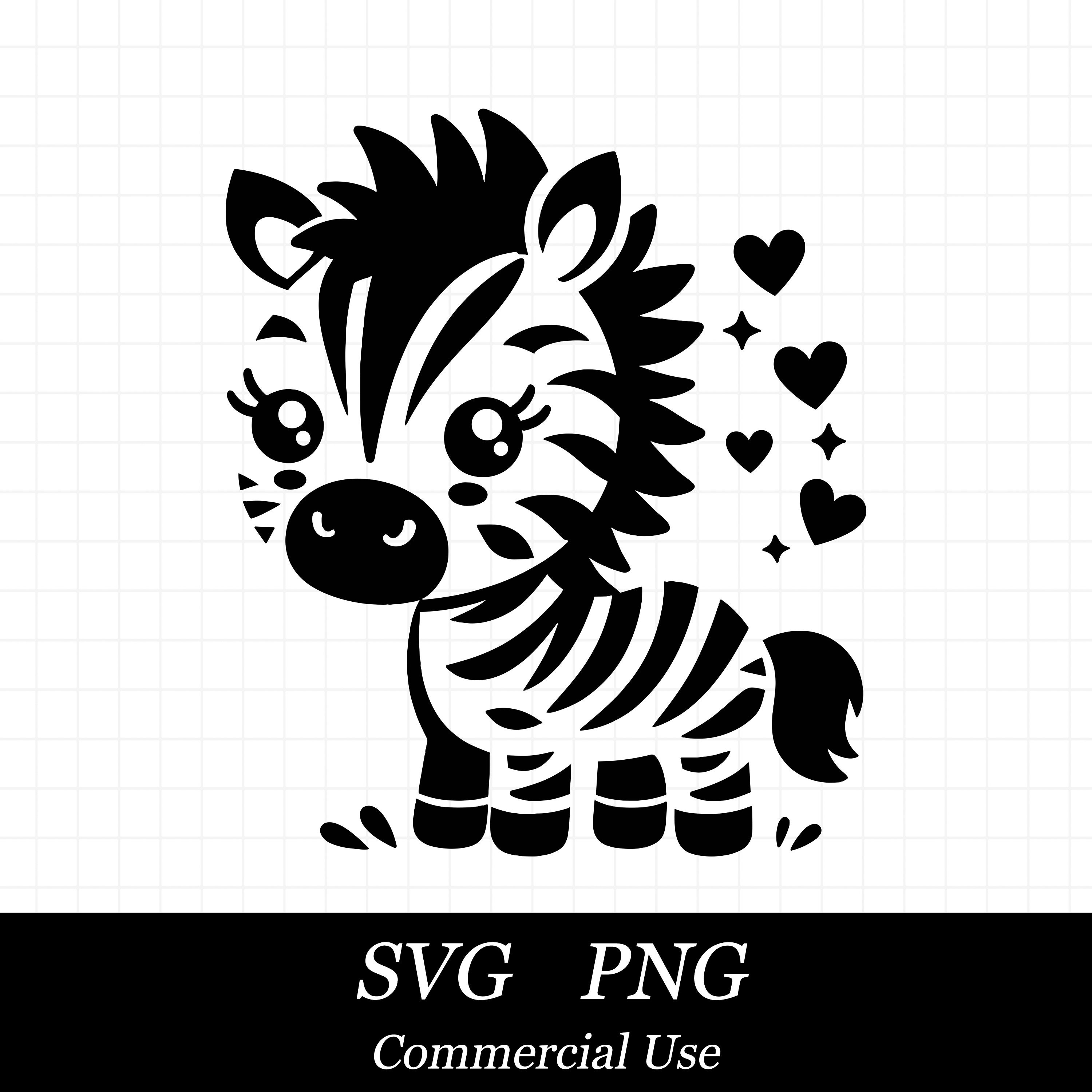 Baby Zebra SVG PNG, Safari Animal Svg, SVG Files for Cricut, Commercial ...
