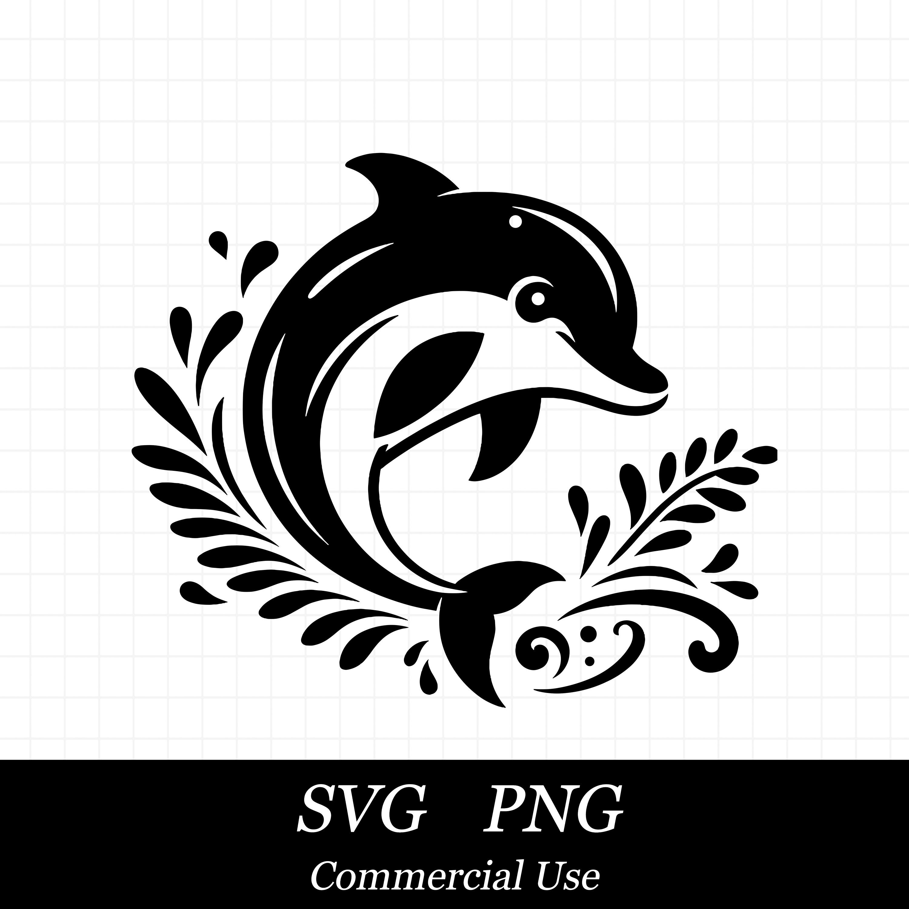 Dolphin SVG PNG, Beach Svg, SVG Files for Cricut, Commercial Use ...