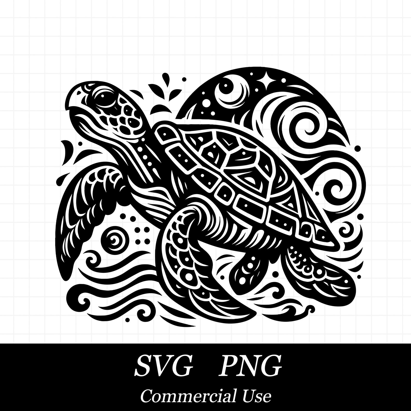 Sea Turtle SVG PNG, Beach Svg, Ocean Waves Svg, SVG Files for Cricut ...