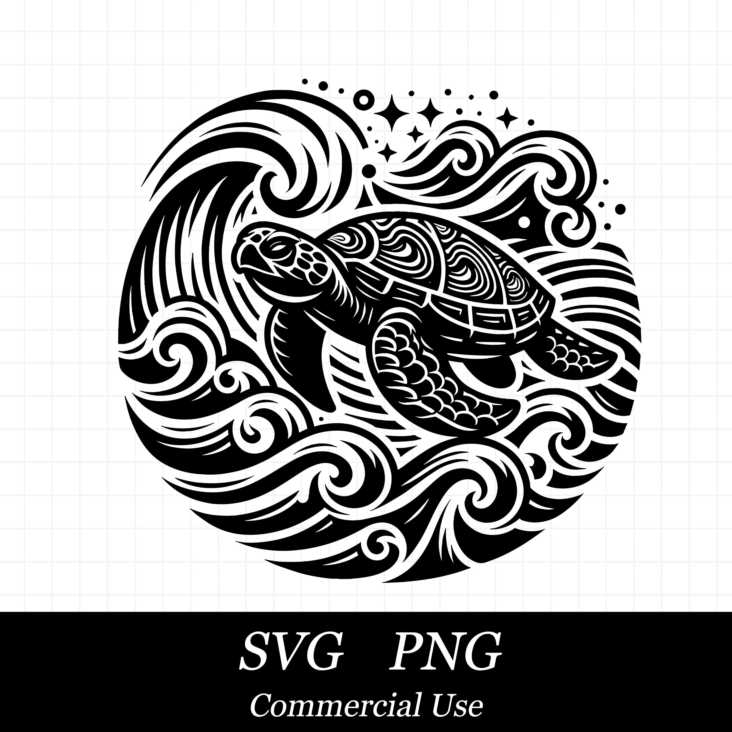 Sea Turtle SVG File for Cricut, Beach SVG, Summer Png, Commercial Use ...